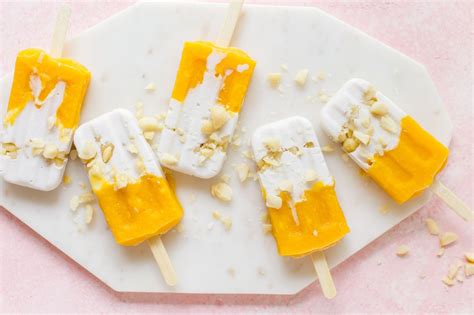 Mango Macadamia And Coconut Popsicles Australian Macadamias