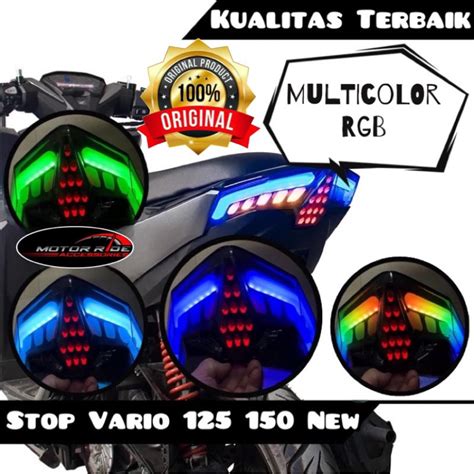Jual Stoplamp Vario 125 150 New Multicolor RGB Lampu Stop Vario 125 150