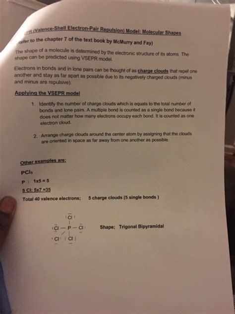 Solved The Shape Of A Molecule Is Determined By The Chegg