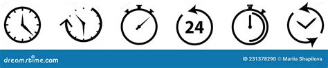 Timers Icon Set Vector Countdown Circle Clock Stock Vector