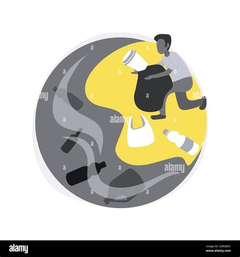 Coastal Pollution Abstract Concept Vector Illustration Stock Vector