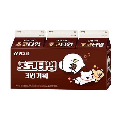 빙그레 초코타임 200ml 3 홈플러스