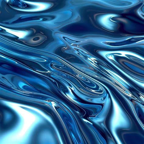 Ai Generated Illustration Of A Metallic Surface With Smooth Reflective