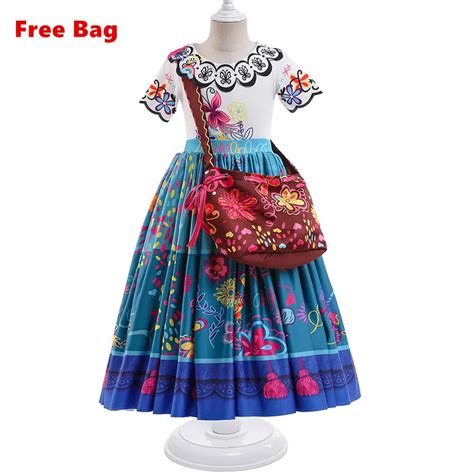 Encanto Mädchen Party Kleid Up Prinzessin Kostüm Kinder Halloween