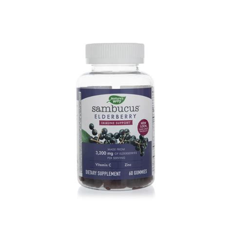 Natures Way Sambucus Elderberry Immune Support 60 Gummies Spinneys Uae
