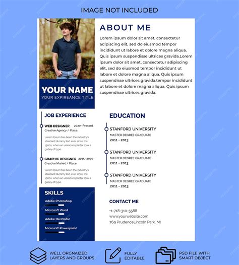 Premium Psd Resume Template Design In Editable Form Designed In Adobe