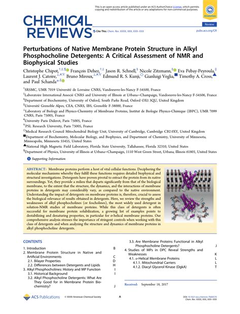 Pdf Perturbations Of Native Membrane Protein Structure In Alkyl