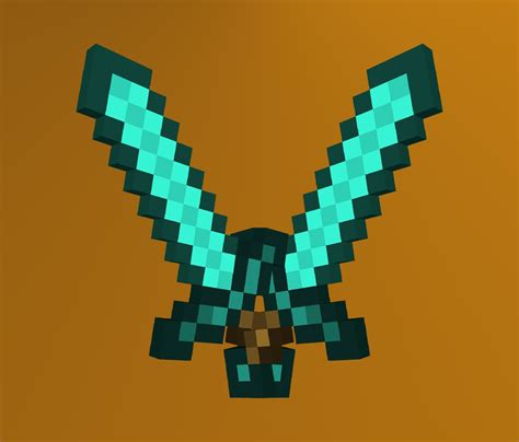 Minecraft Diamond Sword Icon 134439 Free Icons Library