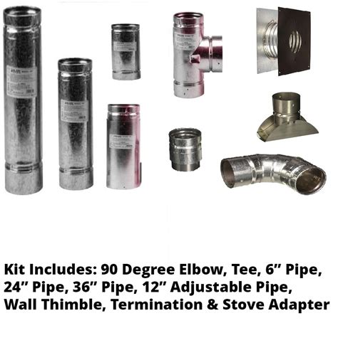 3 Selkirk Pellet Stove Venting Pipe Kit Up And Out
