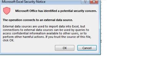 All Users On My Network Unable To Refresh Data In Excel Workbook Feed
