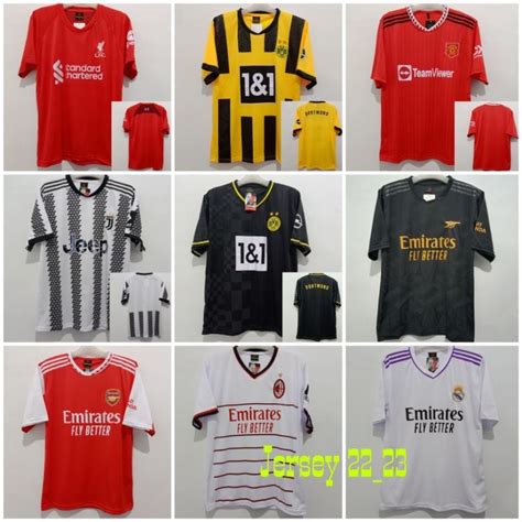 Jual JERSEY BOLA PRIA KLUB EROPA MURAH SABLON TERBARU GRADE LOKAL