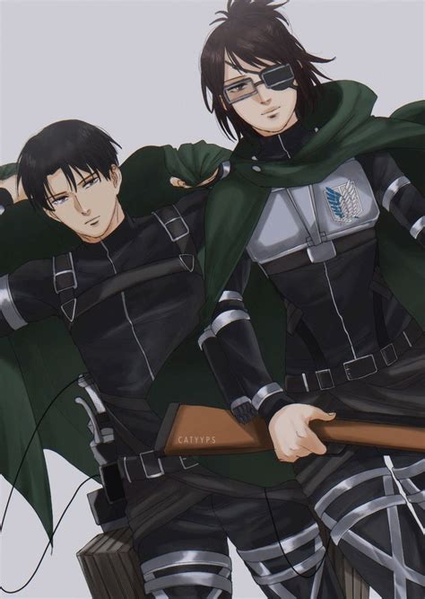 Hange And Levi 》 Animasi Gadis Animasi Kreatif