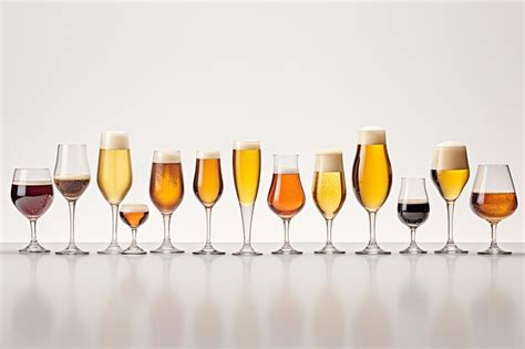 Premium Ai Image Variants Of Different Types Of Beer In Glasses On A