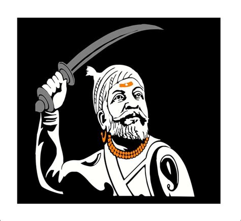 Chhatrapati Shivaji Maharaj With Sword Radium Sticker Glowing Tribute