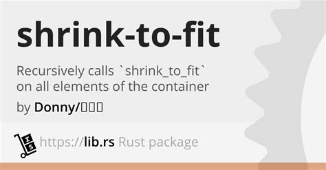shrinktofit — data structures in rust lib rs