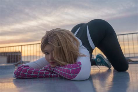 Epic Spider Gwen Photoshoot Alina Beckers Topless Boobs And Stunning