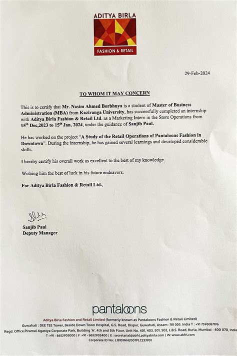 nasim ahmed on linkedin hey everyone successfully completed winter internship at aditya birla…