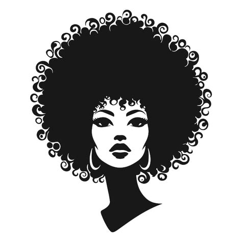 Silhouette Afro Girl Collection Of Black Woman Face With Stylized