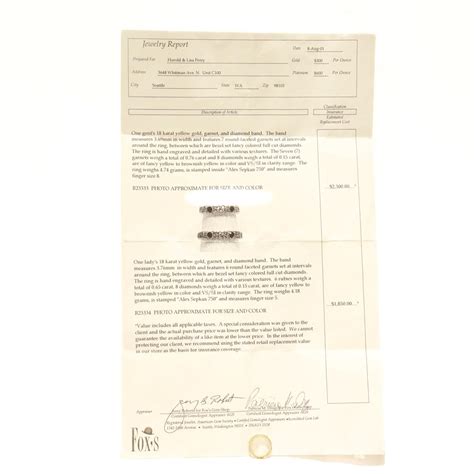 Signed Alex Sepkus 18k Gold Yellow Diamond And Garnet Engraved Band