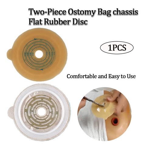 2 Piece Ostomy Bag Chassis With Flat Rubber Disc Ideal For Colostomy