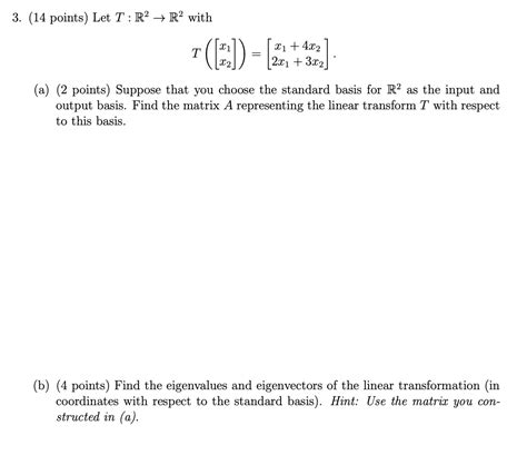 Solved Points Let T R R With T X X X Chegg