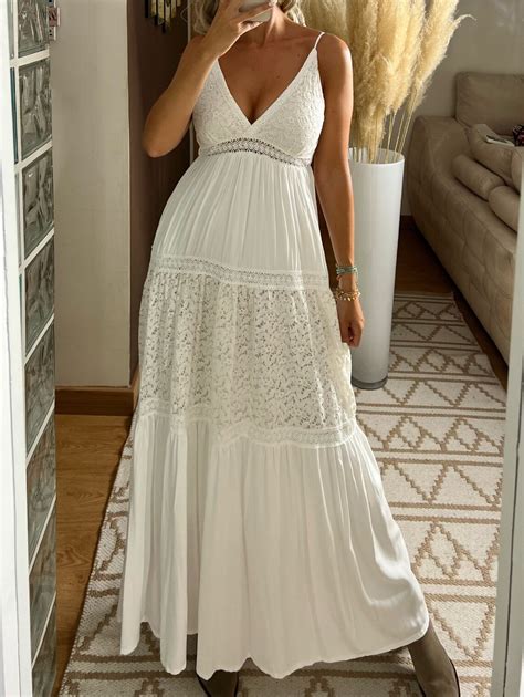 Maxi Boho Dress Boho White Dress Boho White Maxi Dress Boho Etsy