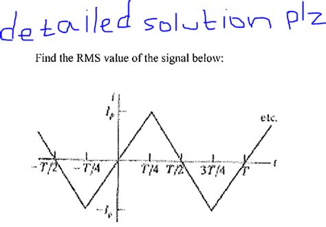 Solved Find The Rms Value Of The Signal Below