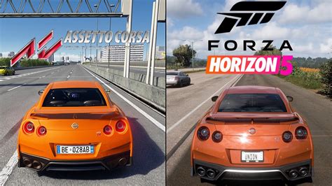 Assetto Corsa Vs Forza Horizon 5 Nissan Gt R R35 Sound Exhaust
