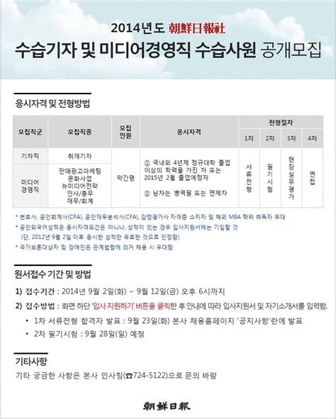 인재채용 조선미디어