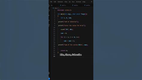 Sum Of Series Code In C Language In Vs Code Codequest Coding Clanguage Ytshorts Youtube