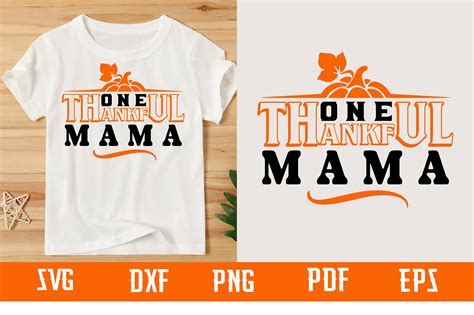 One Thankful Mama Svg Design Graphic By Binasvgbundle · Creative Fabrica