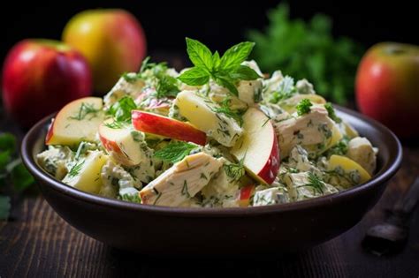 Premium Photo Flavorful Chicken Salad Delight