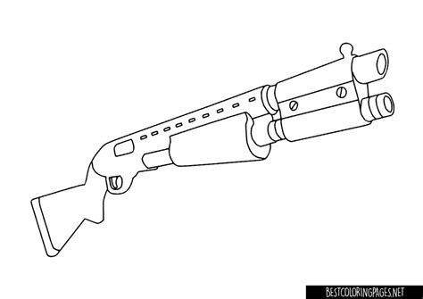 Fortnite Shotgun Coloring Sheets Free Printable Coloring Pages
