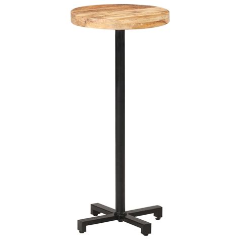 Table De Bar Ronde En Bois De Manguier Fer Brut X Cm Achat Prix Fnac