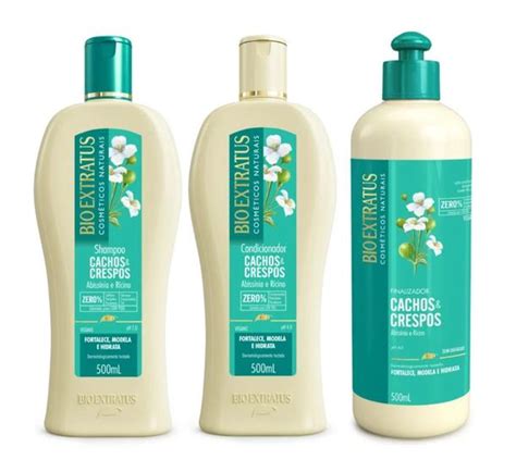Kit Bio Extratus Hidratação para Cabelos Cacheados Shampoo Cond ml Fin g Kit de