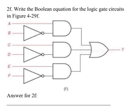 Solved Write The Boolean Equation For The Logic Gate