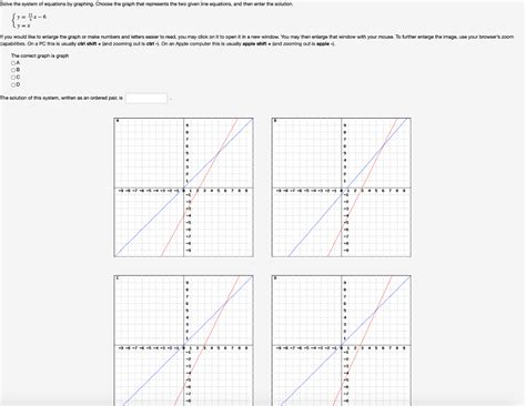 Solved Solve The System Of Equations By Graphing Choose The
