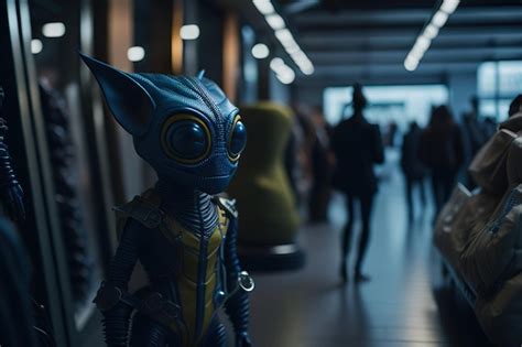 Premium Photo Alien In Clothing Store Generative Ai