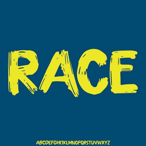 Premium Vector Race Sporty Speed Type Vector Font Set