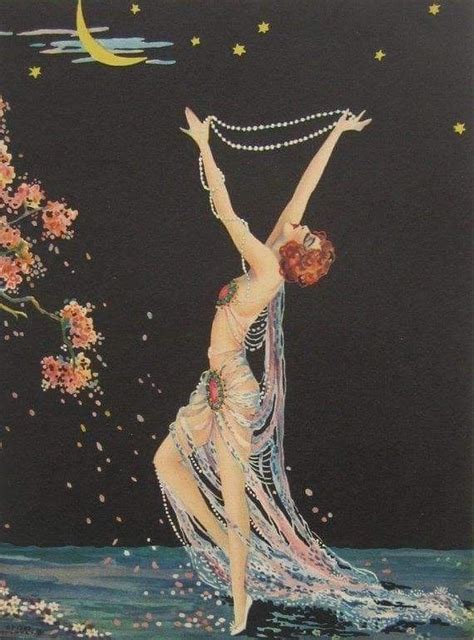 Pin By Gurutze Ramos On VINTAGE Art Deco Illustration Moon Art Art