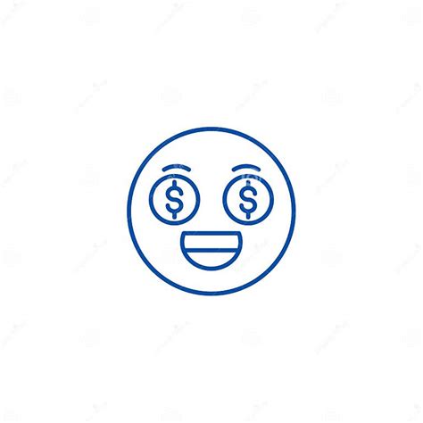金钱emoji线象概念 金钱emoji平的传染媒介标志，标志，概述例证 向量例证 插画 包括有 商业 货币 143156953