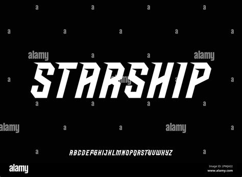 Futuristic Oblique Geometric Display Font Vector Stock Vector Image And Art Alamy