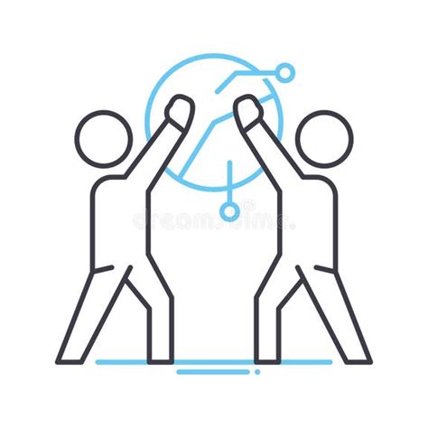 Resource Allocation Line Icon Outline Symbol Vector Illustration