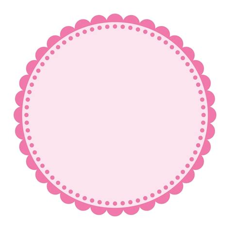 Premium Vector Soft And Simple Pink Colored Blank Circular Sticker Label Element Design With