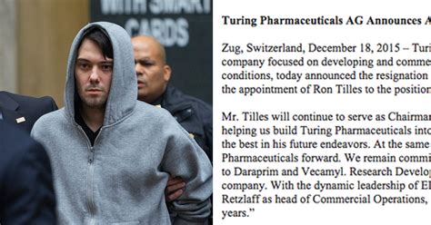 Martin Shkreli Resigns As Ceo Of Turing Pharmaceuticals Attn