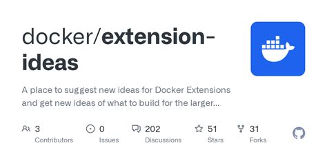 GitHub Docker Extension Ideas A Place To Suggest New Ideas For
