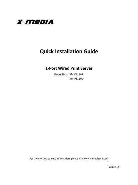 Xm Ps110p Ps110u User Guide V10 Pdf