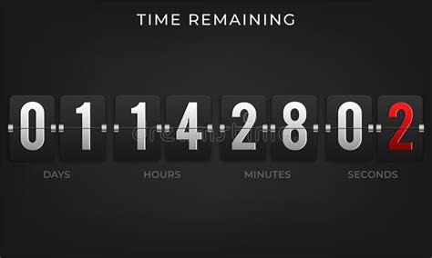 Flip Countdown Clock Counter Timer Stock Vector Illustration Of Sign