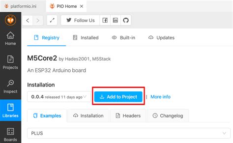 M5stack Core2 For Aws Platformio を使用して、arduinoでhello Worldしてみました