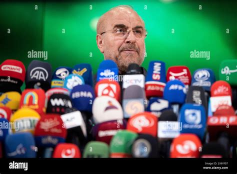 Speaker Of The Parliament Mohammad Bagher Ghalibaf Speaks To The